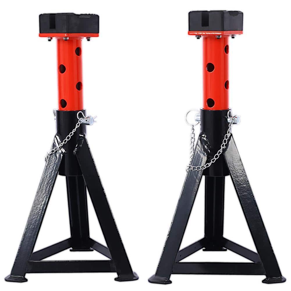 Angel Sar 3 Ton 2-Piece Heavy Duty Steel Stands Jack Post, Adjustable ...