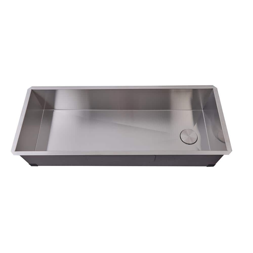 Kingsman Hardware Kingsman 48 in. Undermount Single Bowl 16-Gauge ...