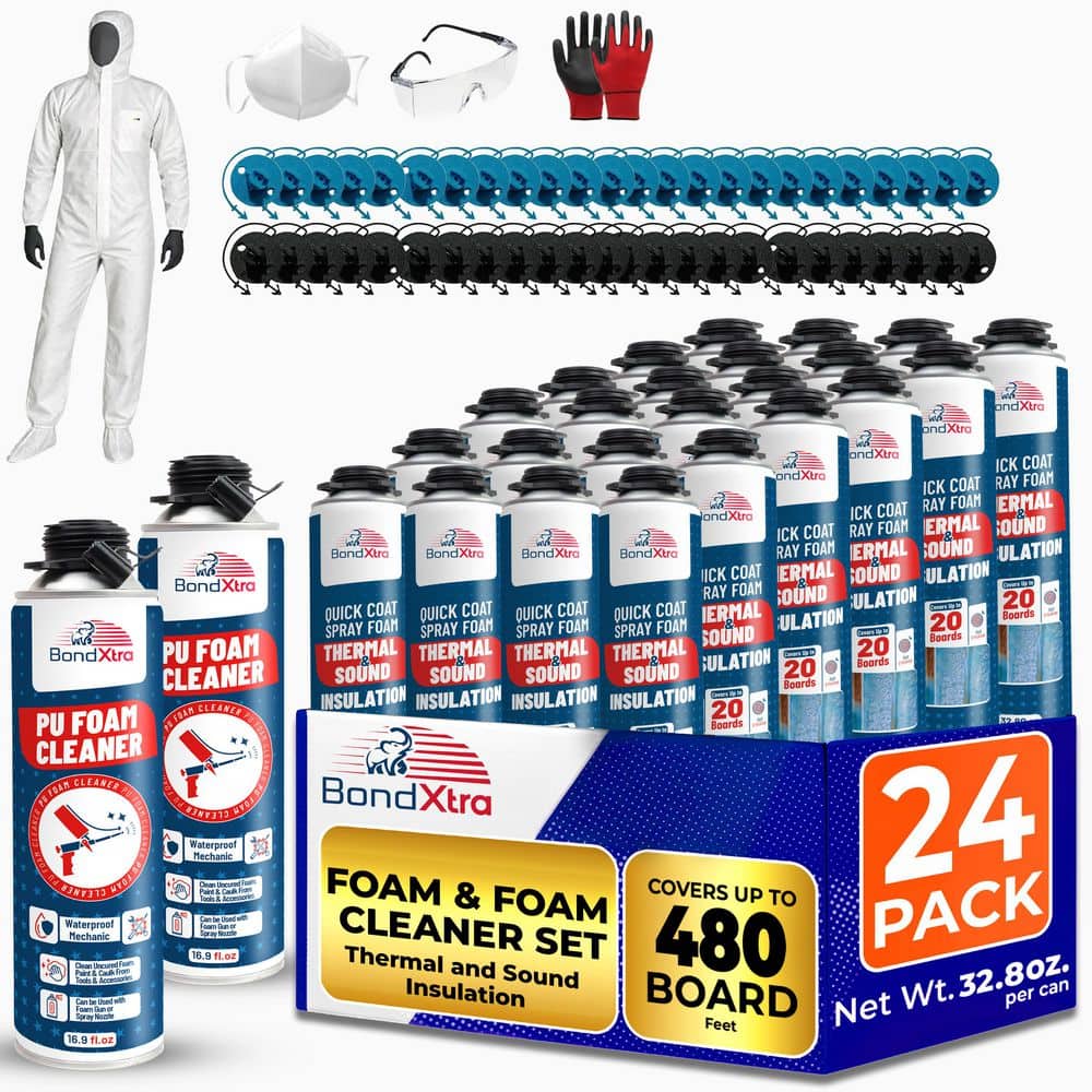 BondXtra BX930 32.8 oz. Self-Expanding Polyurethane Spray Foam Sealant ...