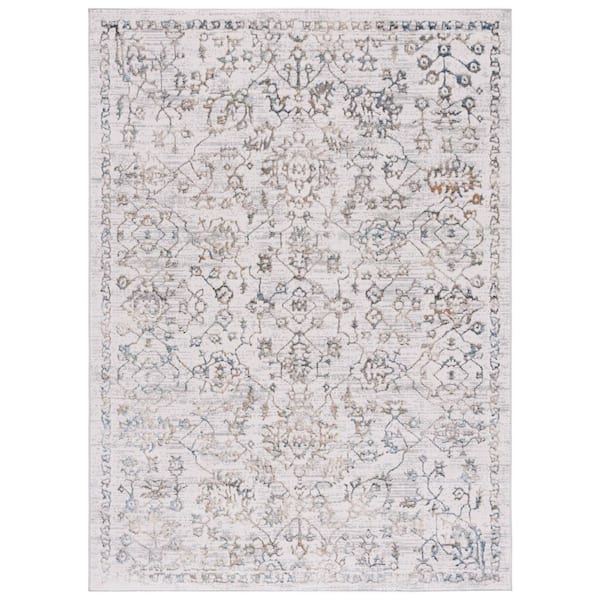 SAFAVIEH Bel Air 8 ft. x 10 ft. Beige/Gray Aztec Oriental Area Rug ...