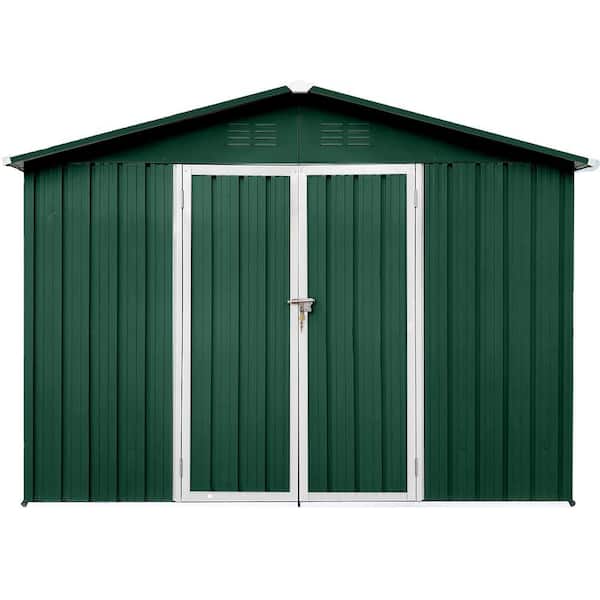 ToolCat 8 ft. x 6 ft. Outdoor Metal Garden Storage Sheds with Lockable ...