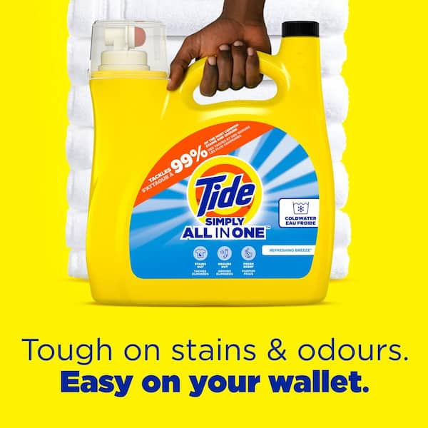 Tide Simply All in One Refreshing Breeze Scent Liquid Laundry Detergent ...
