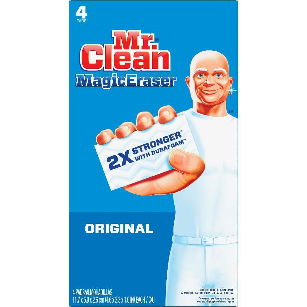 Mr. Clean 4.6 in. x 2.4 in. Cleaning Sponge (4-Pack) PAG82027PK - The ...