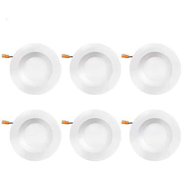 Honbei 4 in. Adjustable 5CCT Retrofit Recessed Lighting, Dimmable E26 ...