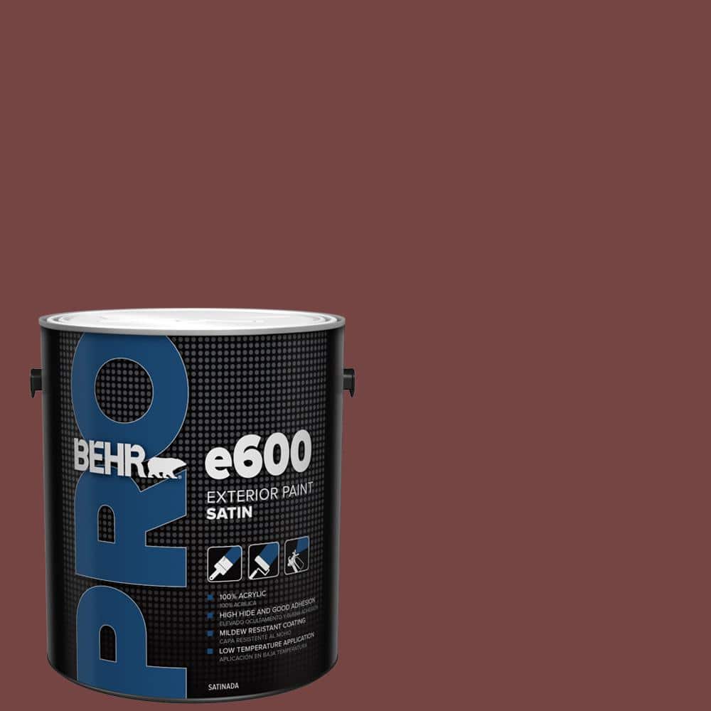 BEHR PRO 1 gal. #S130-7 Cherry Cola Satin Enamel Exterior Paint PR64301 ...