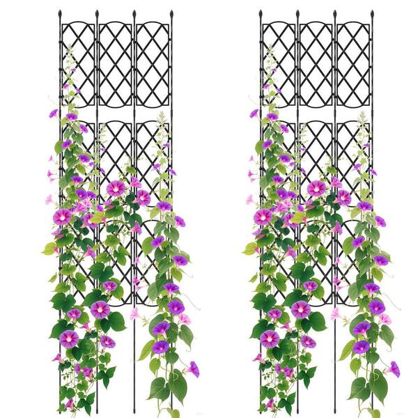 HONEY JOY 2PCS 64 in. Garden Trellis Outdoor Plant Support Frame with ...