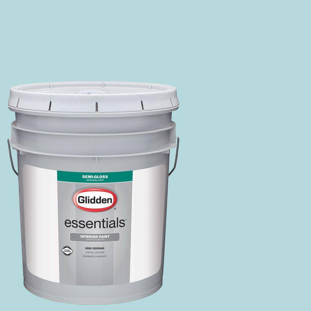 Glidden Essentials 5 gal. #HDGB32 Afternoon Siesta Blue Semi-Gloss ...