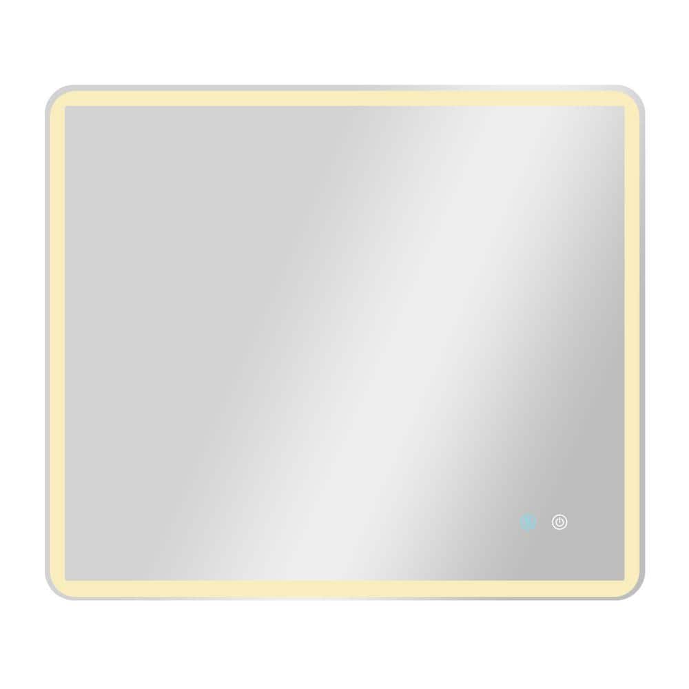 42 in. W x 36 in. H Rectangular Framed Dimmable Anti-Fog LED Lighted ...