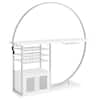 Coaster Risley White High Gloss 2-door Circular LED Home Bar with Wine ...