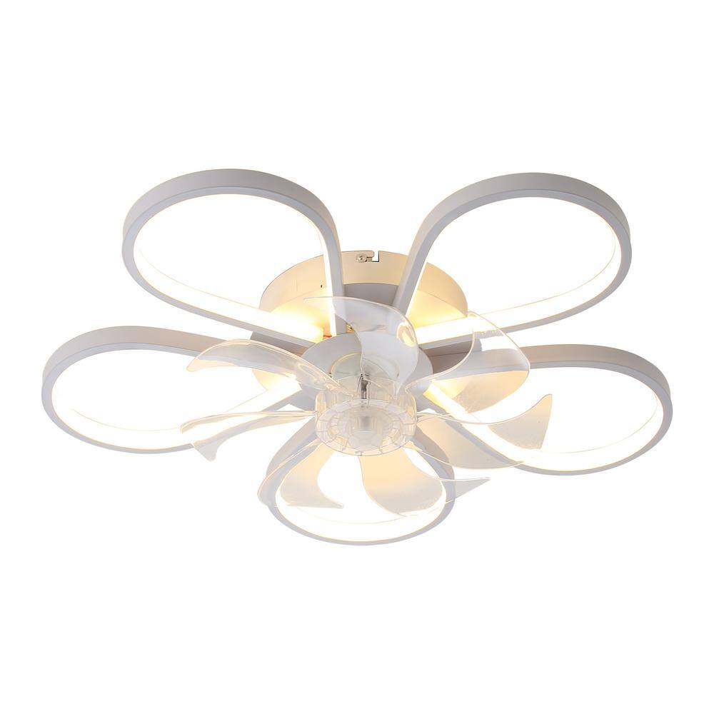 Nivencai 24 in. Indoor White Indoor Ceiling Fan with Adjustable White ...