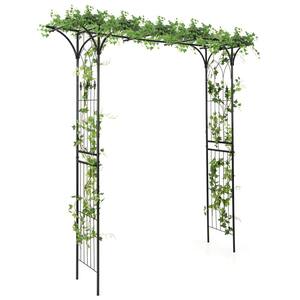 Outsunny 81.1 in. x 19.7 in. Metal Garden Arbor 844-088V00CG - The Home ...
