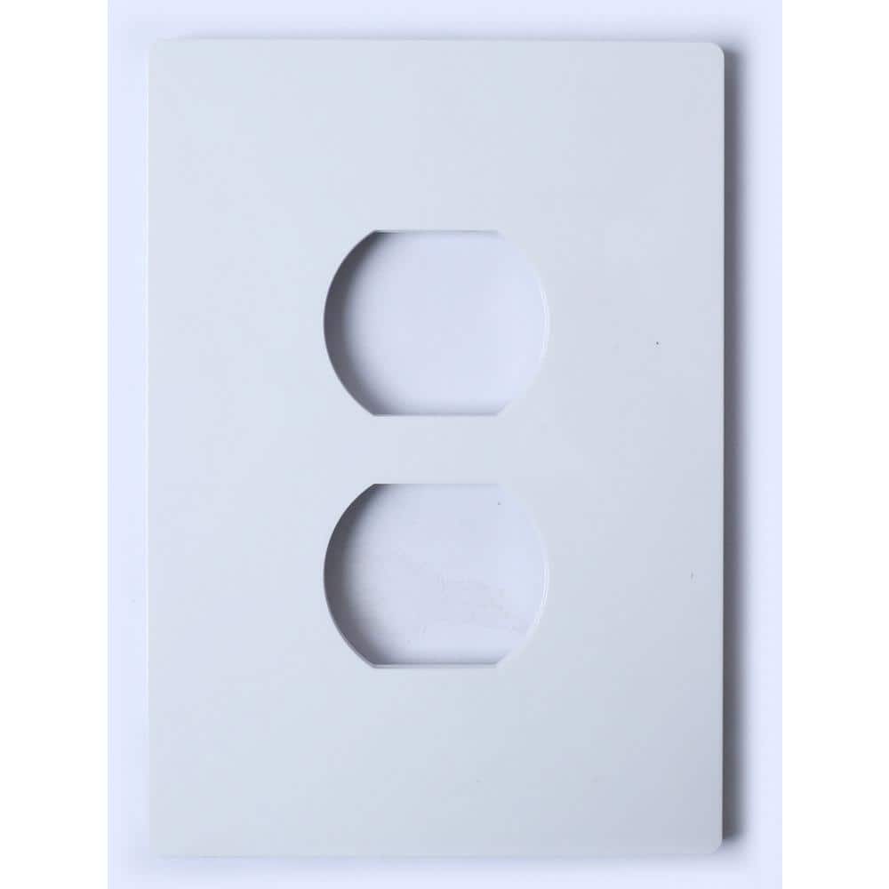 Hampton Bay 1-Gang White Duplex Outlet Plastic Wall Plate 8452381 - The ...