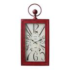Waverly Distressed Red Rectangle Wall Clock-CL19628937 - The Home Depot