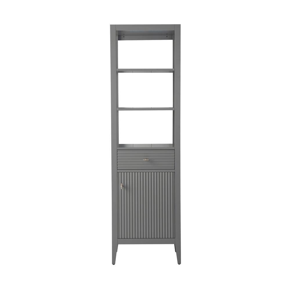 Vanity Art 21 in. W x 17 in. D x 72 in. H Linear Gray Freestanding ...