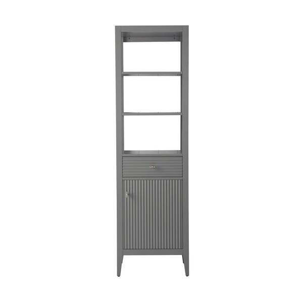 Vanity Art 21 in. W x 17 in. D x 72 in. H Linear Gray Freestanding ...