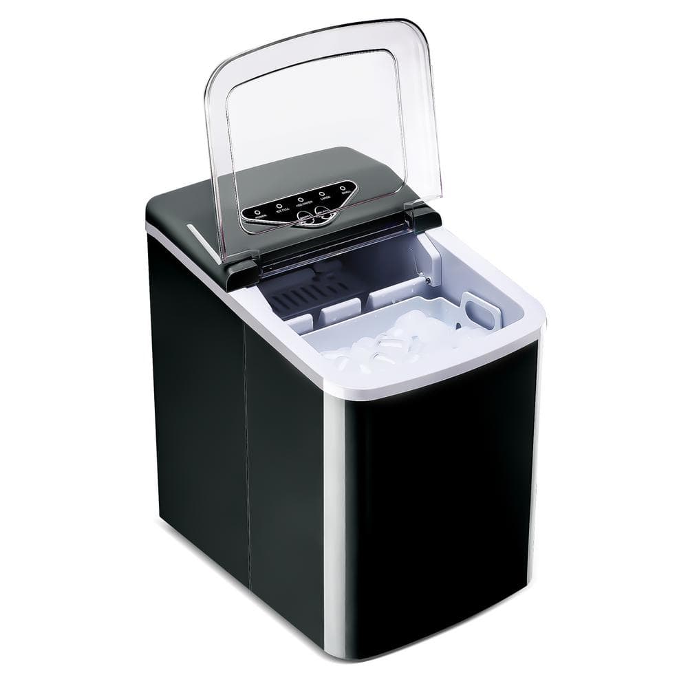 JEREMY CASS 8.7 in. 26 lb. Bullet Ice Cube Countertop Portable Ice ...