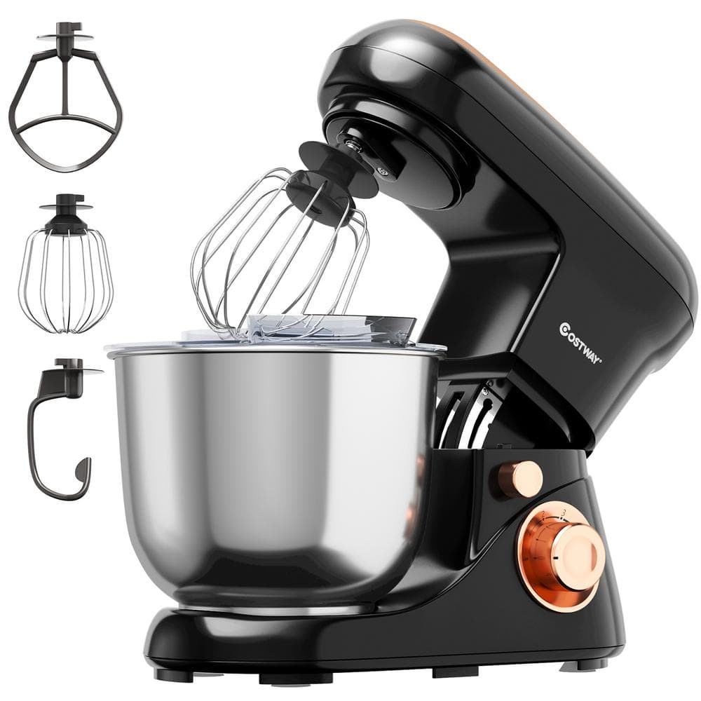 Costway 5.3 qt. 6-Speed Black Stand Mixer BXD4-A831MW - The Home Depot
