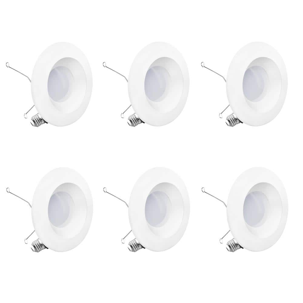 InfiBrite 6 in. 5000K Integrated LED Daylight Retrofit Recessed Trim ...