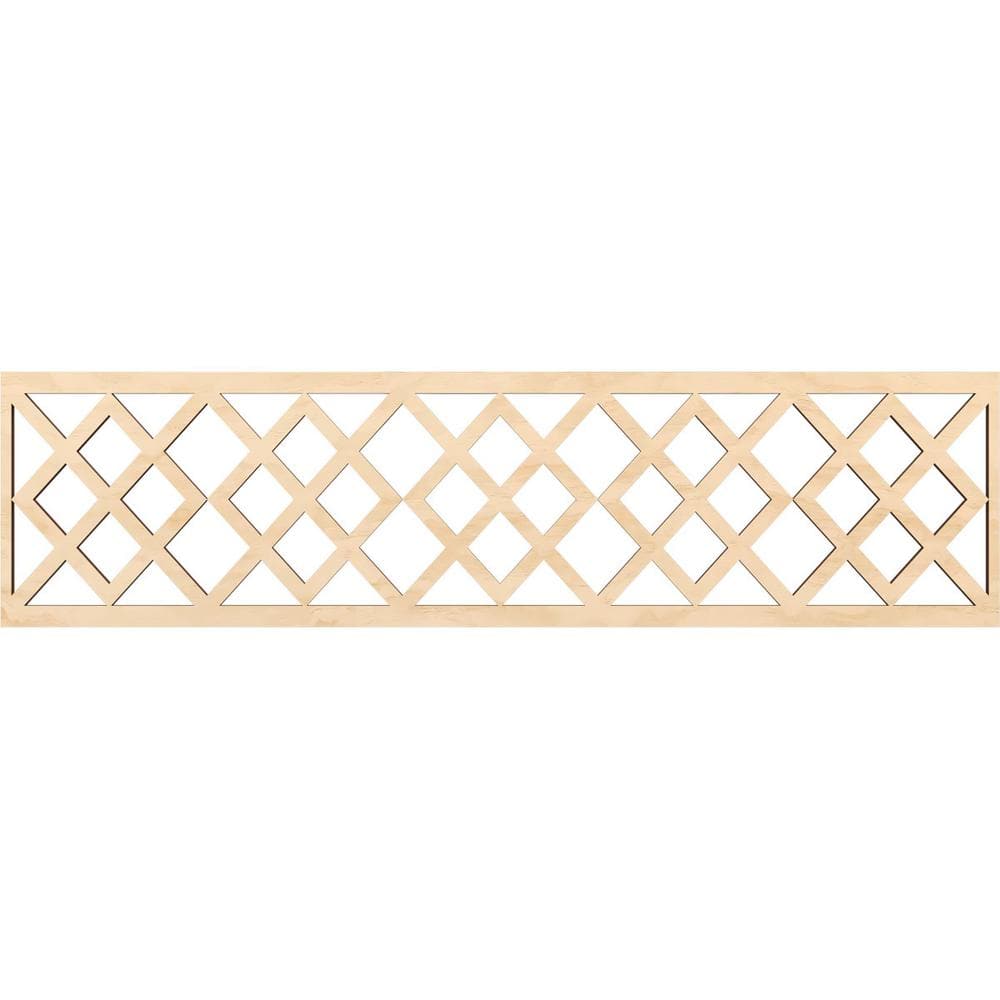 Ekena Millwork Hadley Fretwork 0.375 in. D x 47 in. W x 12 in. L Birch ...