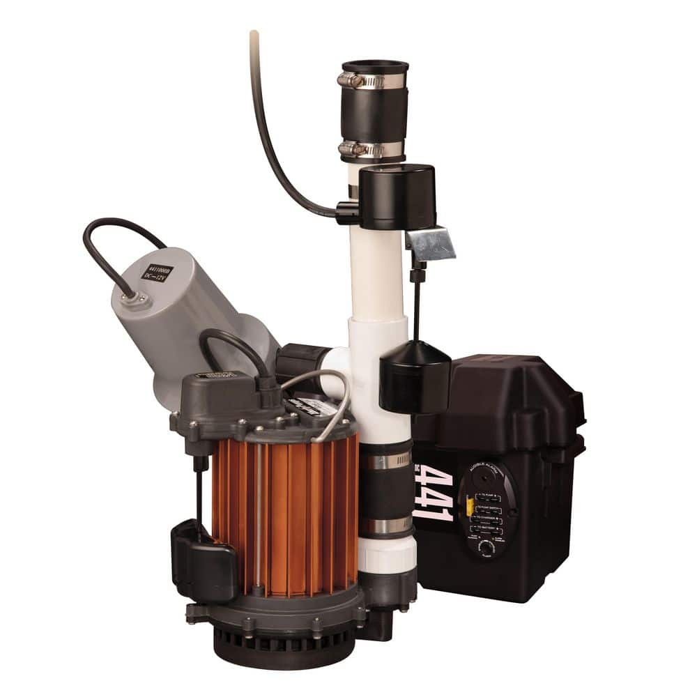 Liberty Pumps PC Series 1/2 HP Sump Pump System with Battery Backup ...