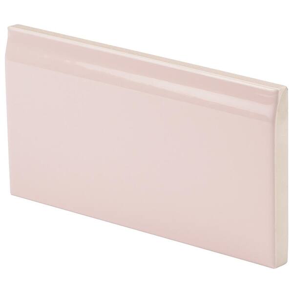 Ivy Hill Tile Rai Pink 4 in. x 8 in. Polished Porcelain Base Molding ...