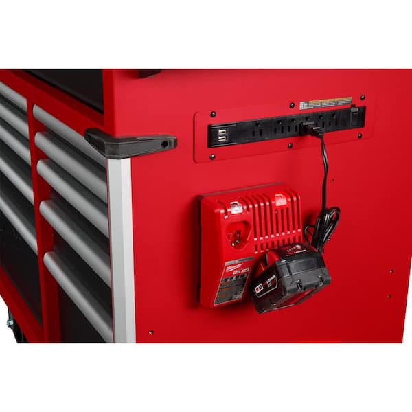 Milwaukee High Capacity 72 in. W x 22 in. D 18-Drawer Mobile Workbench ...