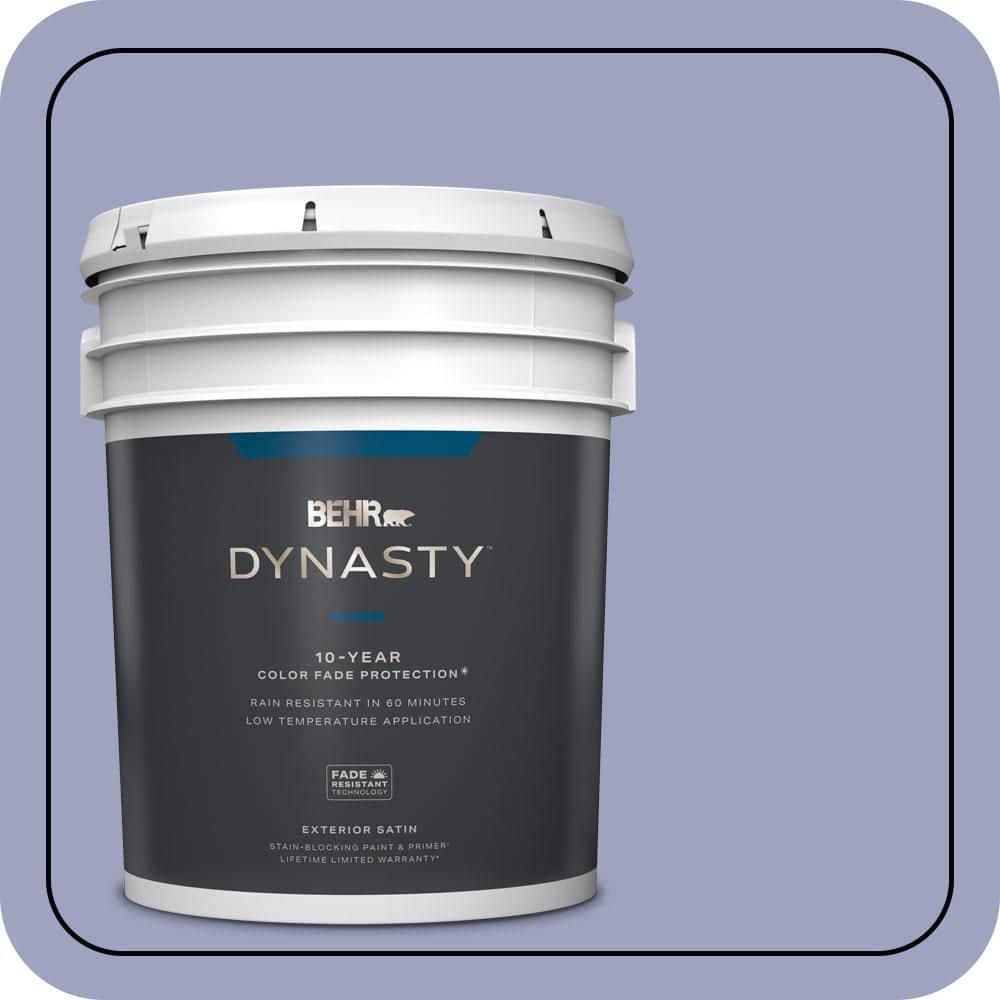 BEHR DYNASTY 5 gal. #620D-4 Veranda Iris Satin Enamel Exterior Stain ...
