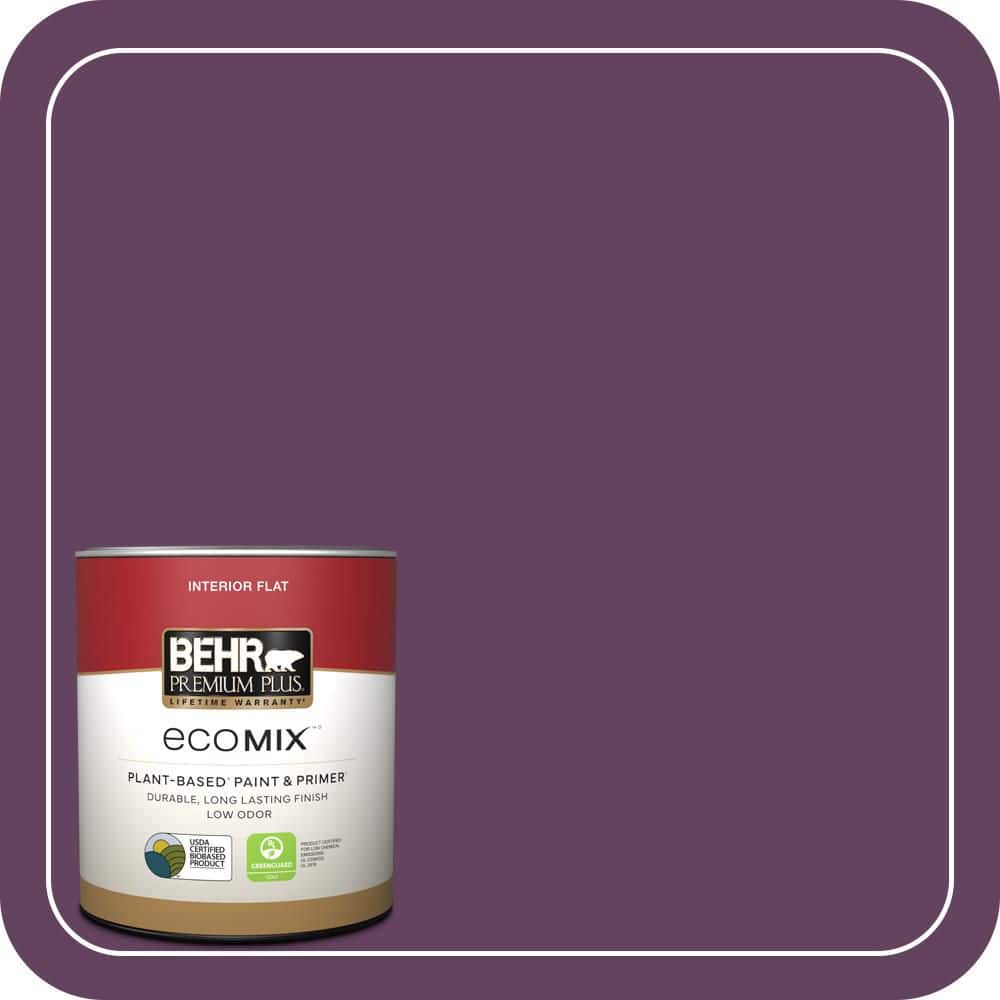 BEHR PREMIUM PLUS 1 qt. #BIC-36 Grape Fizz Flat EcoMix Plant-Based ...