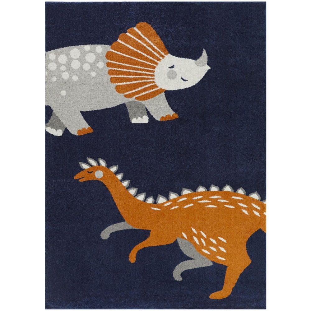 BALTA Dina Navy 3 ft. 11 in. x 5 ft. 7 in. Novelty Area Rug 3098531 ...
