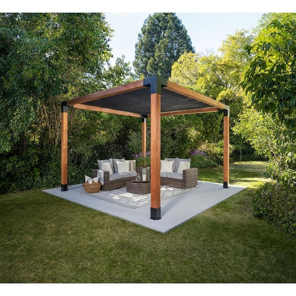 Simpson Strong-Tie Outdoor Accents Sage System Black Powder-Coated Post Base for 6x6 with Screws ...