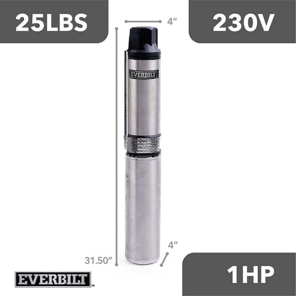 Everbilt 1-1/2 HP Submersible 3-Wire Well Pump HDSUB15-103 - The Home Depot