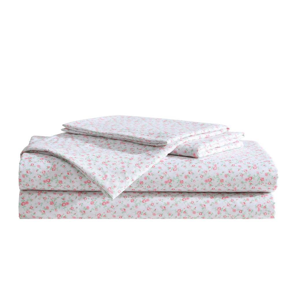 BETSEY JOHNSON Whimsical Floral 3-Piece Green/Pink Microfiber Twin Xl ...