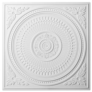 Art3dwallpanels White 2 ft. x 2 ft. Decorative Drop Ceiling Tile, 12 ...