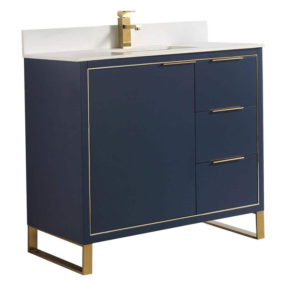 FINE FIXTURES Opulence 36 in. W x 18 in. D x 33.5 in. H Bath Vanity in ...