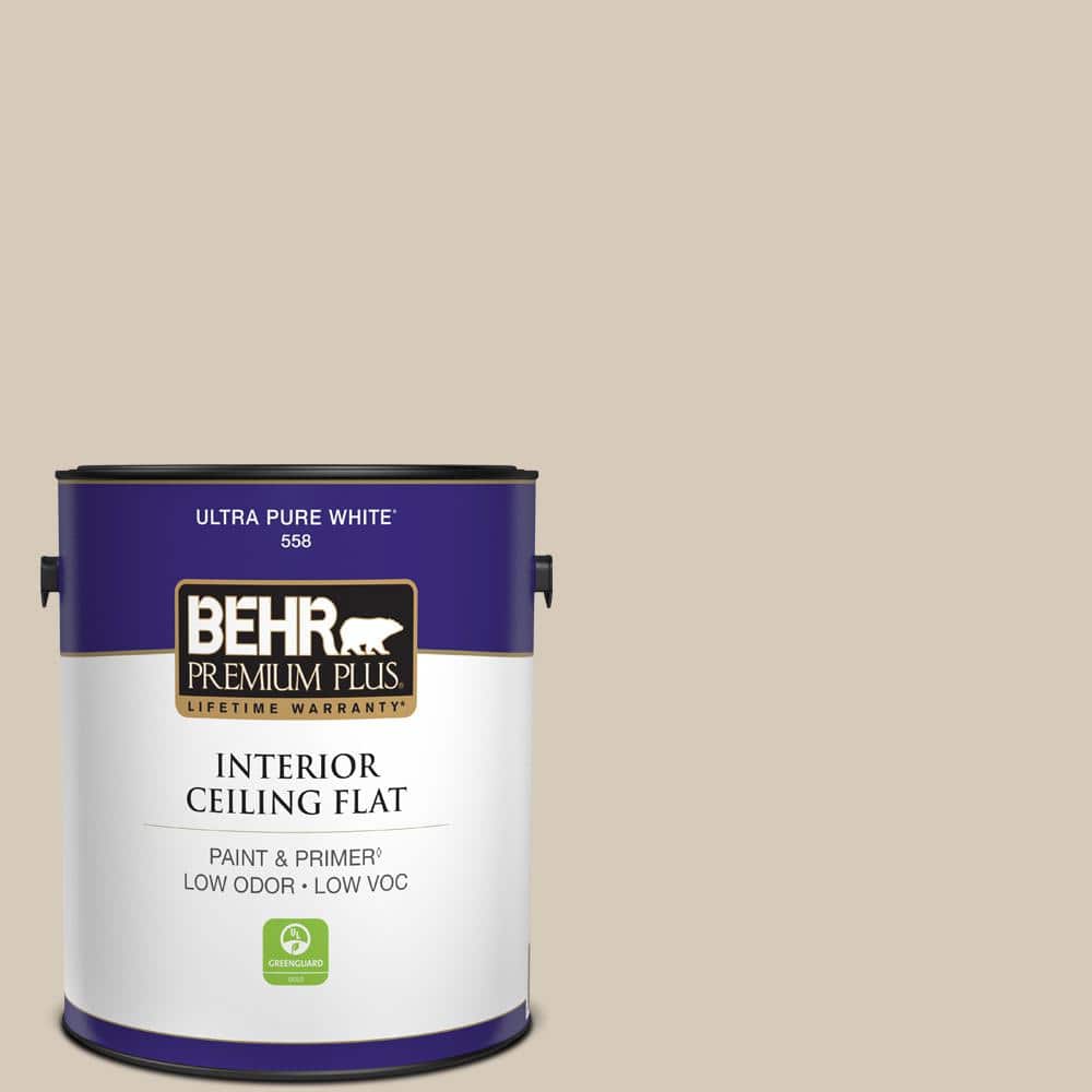BEHR PREMIUM PLUS 1 gal. #PPU5-12 Almond Wisp Ceiling Flat Interior ...