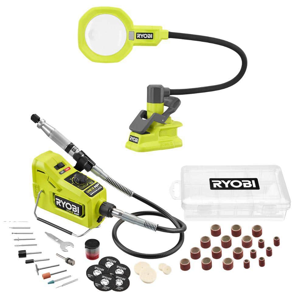RYOBI ONE+ 18V Cordless 2-Tool Combo Kit with ONE+ HP Brushless Rotary ...