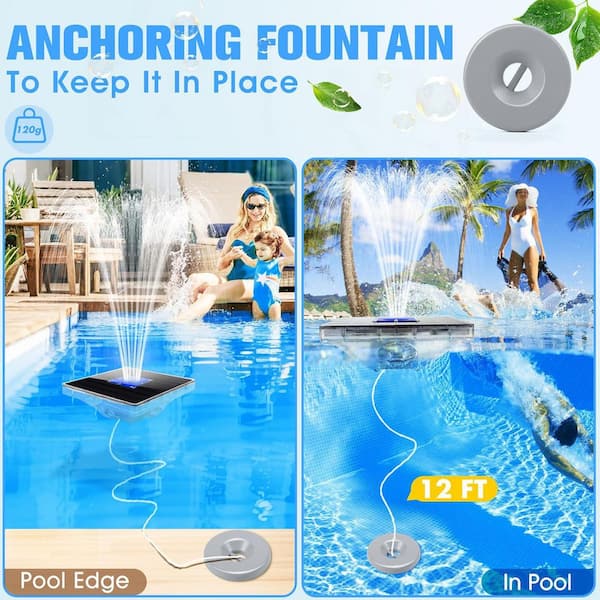 Pool Deals 2025 Upgraded) Above Ground Pool Fountain With Lights | 16 ...