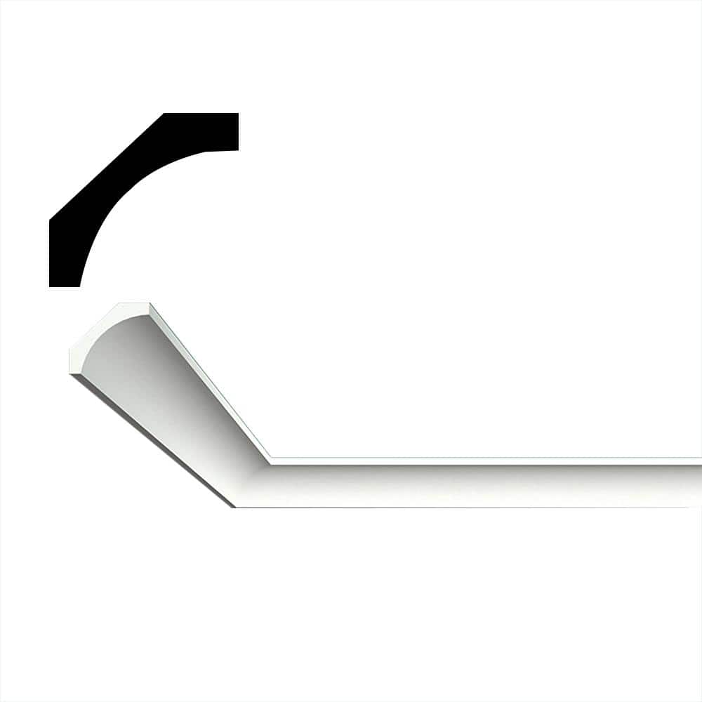 Wellco 2-3/4 in. x 3-1/2 in. x 96 in. White Polyurethane Cove Moulding ...