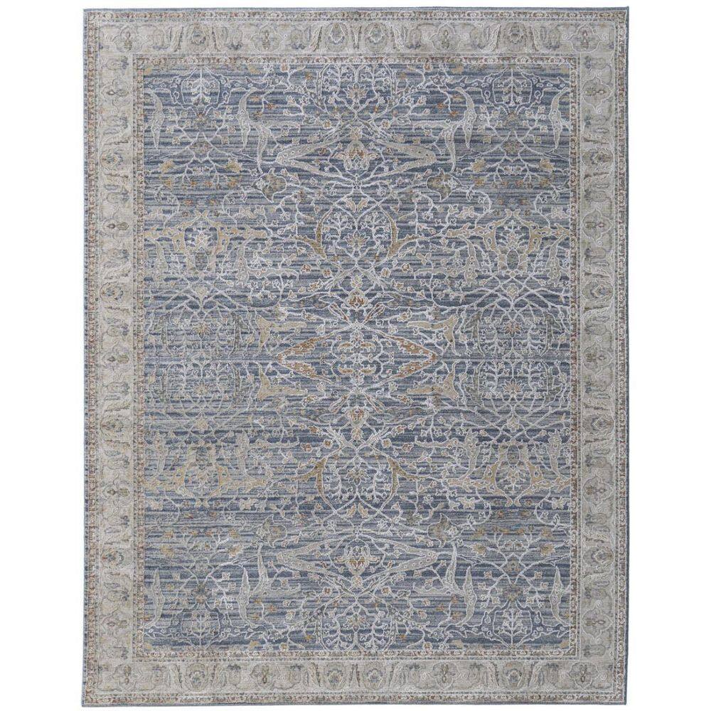 HomeRoots 9 ft. x 13 ft. Taupe, Blue Abstract Area Rug 2000567559 - The ...