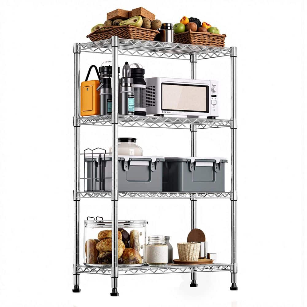 Tileon Heavy Duty 4-Tier Shelving Unit, Storage Shelving, 1400 lbs ...
