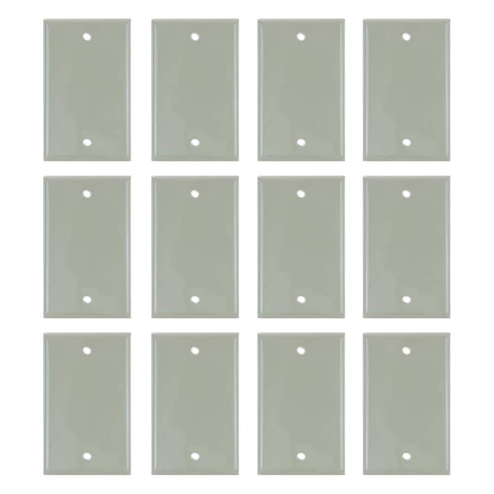 Sunlite Almond 1-Gang Screw in Blank Wall Plate (12-Pack) HD40919 - The ...