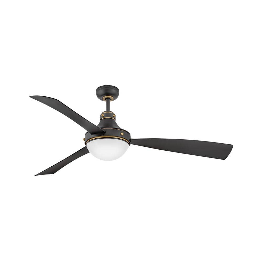 HINKLEY Oliver 62.0 in. Indoor/Outdoor Integrated LED Matte Black ...