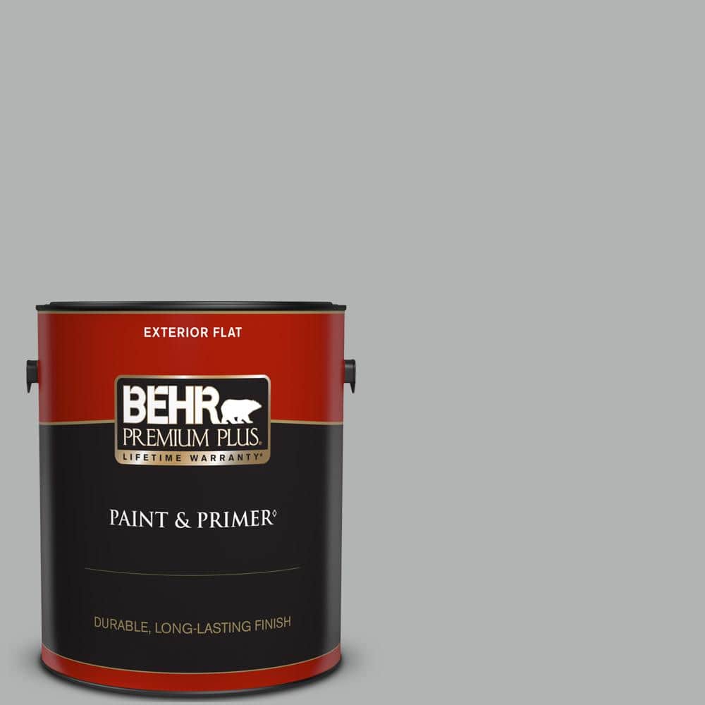 BEHR PREMIUM PLUS 1 gal. #PPU26-08 Silverstone Flat Exterior Paint ...