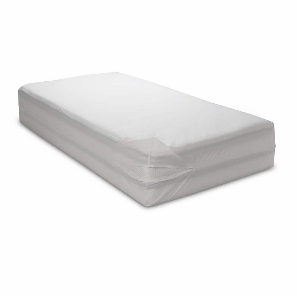BedCare All-Cotton Allergy 12 in. Deep Full Mattress Cover 101S-5475 ...