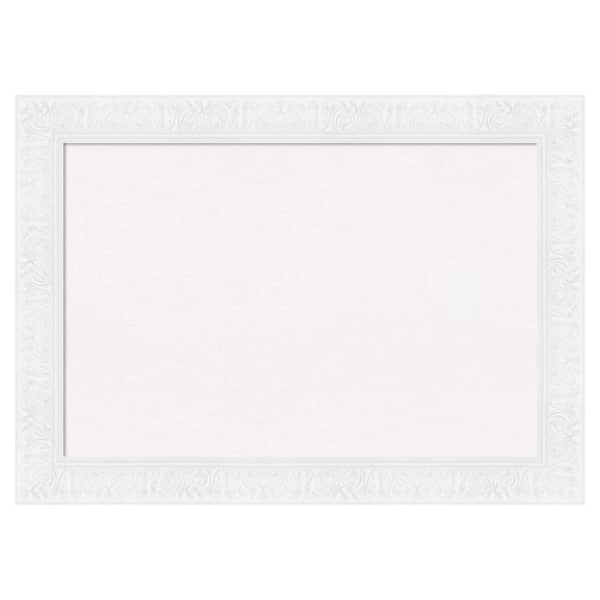 Amanti Art Luxe White 43 in. x 31 in. Poly Framed White Cork Memo Board ...