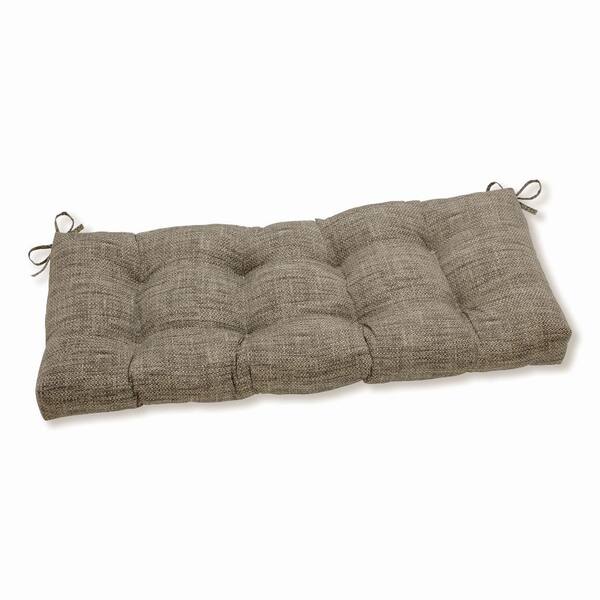 Pillow Perfect Solid Rectangular Outdoor Bench Cushion in Gray 654072 ...