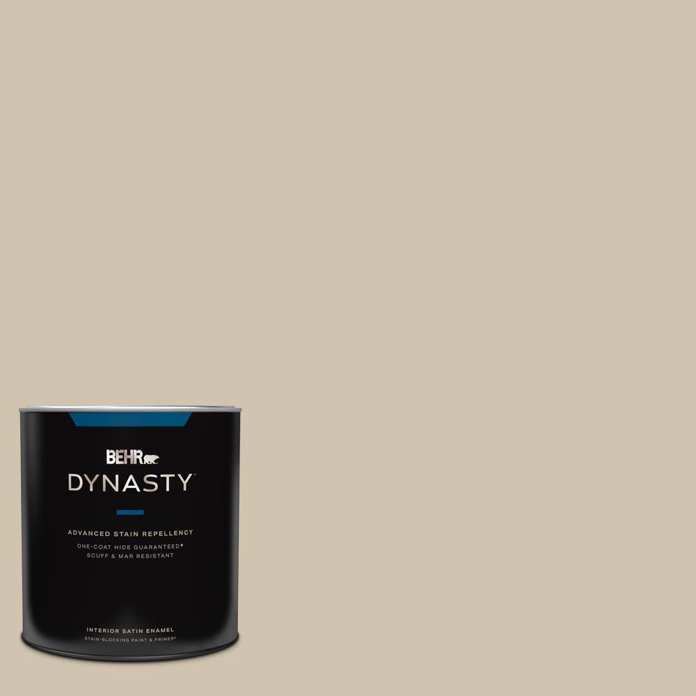 BEHR DYNASTY 1 qt. #HDC-NT-18 Yuma Sand One-Coat Hide Satin Enamel ...