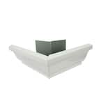 Amerimax Home Products 3 in. High Gloss White Half Round Aluminum B ...