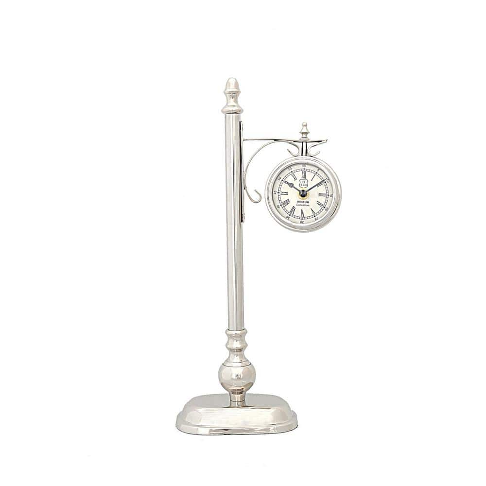 HomeRoots Dahlia Abstract Brass Alum Lamp Post Clock One Sided 364191 ...