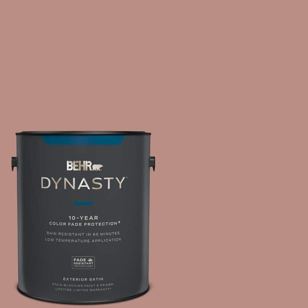 BEHR DYNASTY 1 gal. #170F-5 Brick Dust Satin Enamel Exterior Stain ...